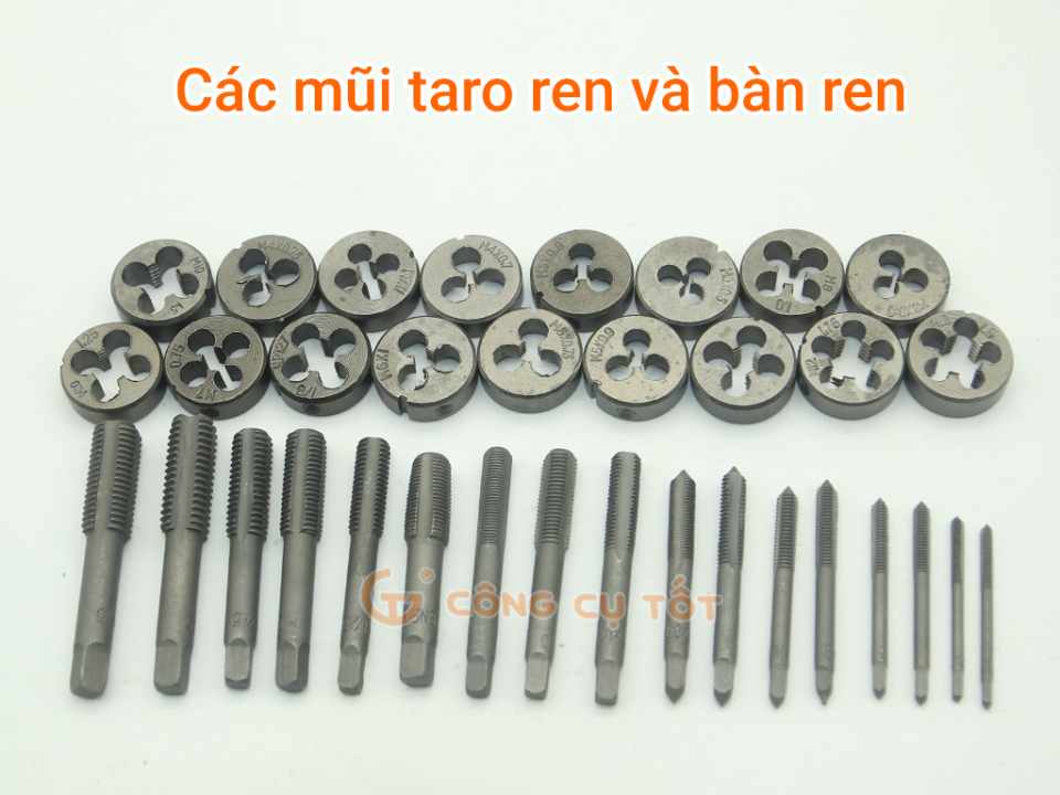 Bộ taro tạo ren trong và ren ngoài 40 chi tiết M3-M12