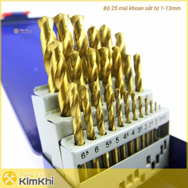Bộ 25 mũi khoan sắt 1-13mm A0100B C-Mart Tools