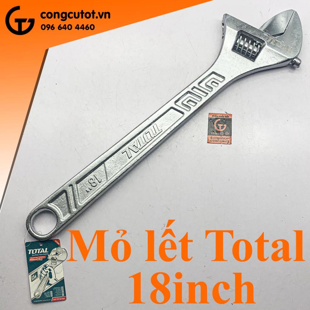 Mỏ lết 18inch 450mm bằng thép các bon C45 Total THT1010183
