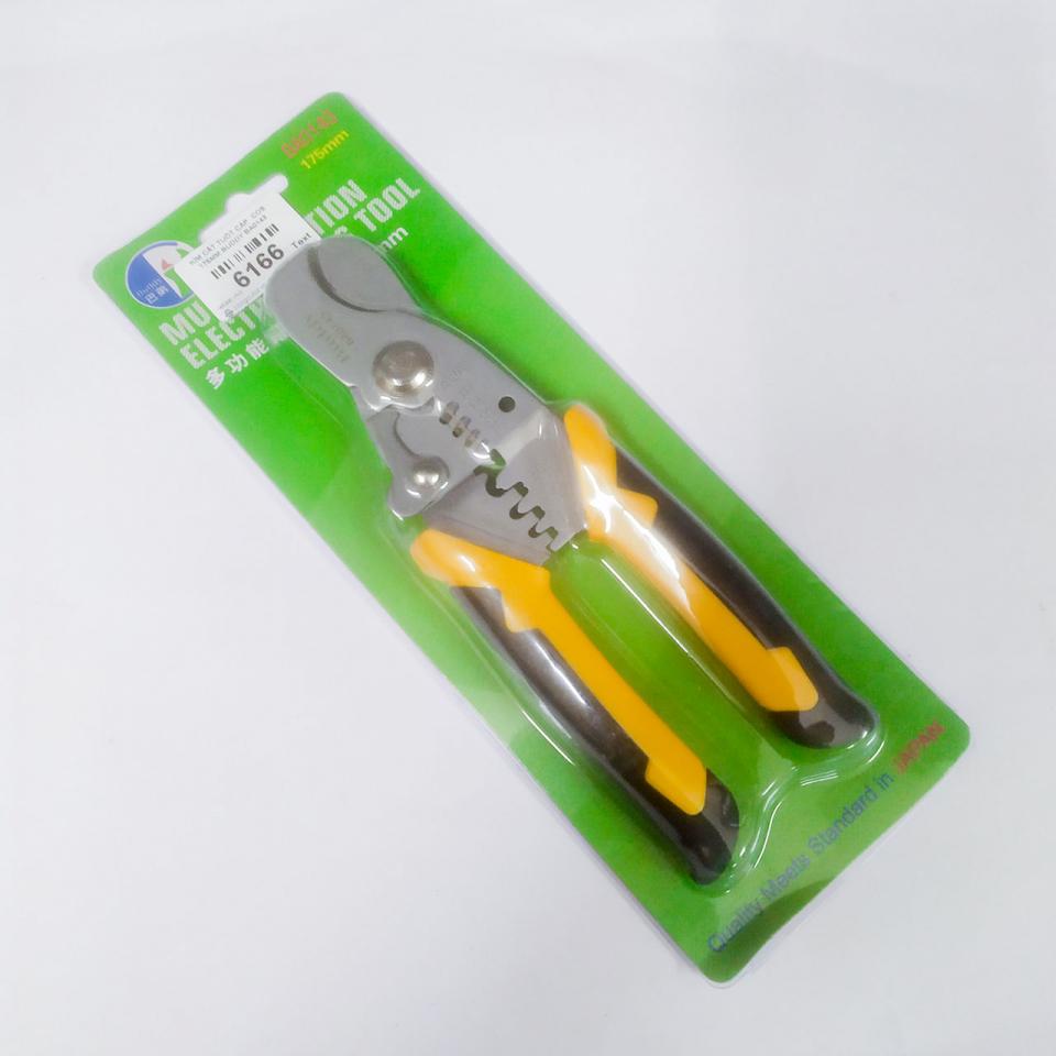 Kìm cắt tuốt cáp và bấm cos 175mm Buddy BA0143 Đài Loan