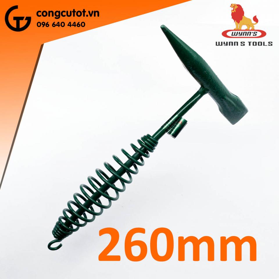Búa gõ xỉ hàn gõ rỉ sét có lò xo 300g 260mm Wynns W2617