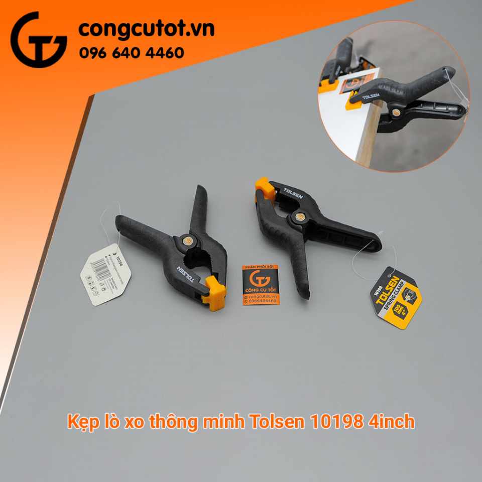 Kẹp lò xo 4"/100mm Tolsen 10198
