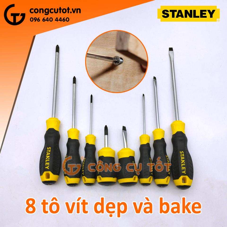 Bộ 8 cây tua vít bake và dẹp Stanley STMT66673