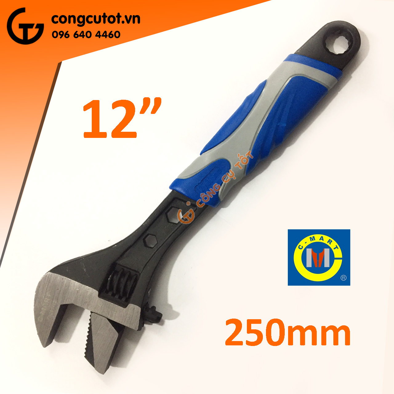 Mỏ lết 2 chức năng ngàm răng 12inch 250mm bằng thép rèn dập nóng C-Mart ...